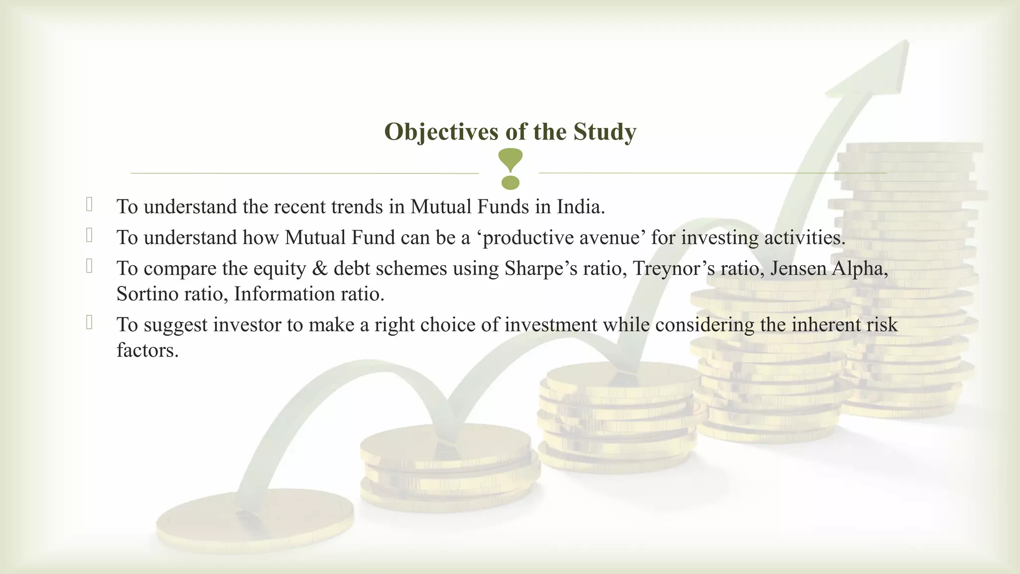 Performance evaluation of selected mutual fund schemes in india | PPT