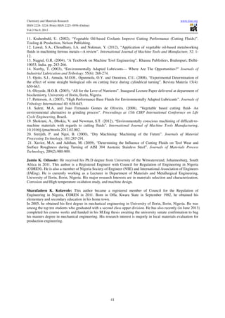 Performance evaluation of vegetable oil based cutting fluids in mild ...