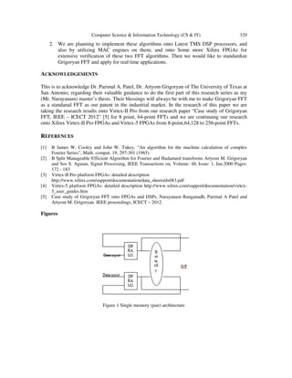Performance evaluations of grioryan fft and cooley tukey fft onto ...