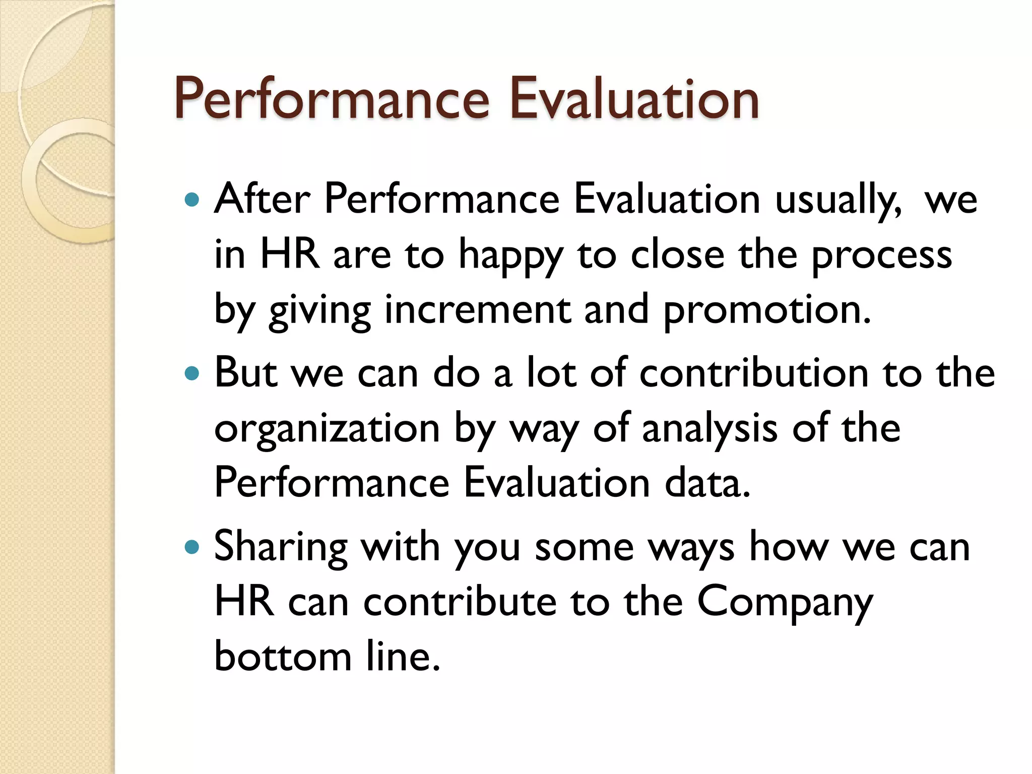 Performance Evlauation Data Pdf