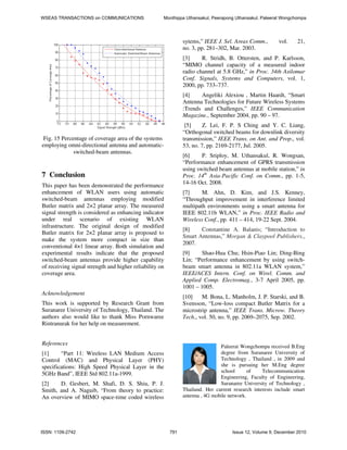 Performance evolution of automatic switched beam antenna for indoor WLAN systems | PDF ...
