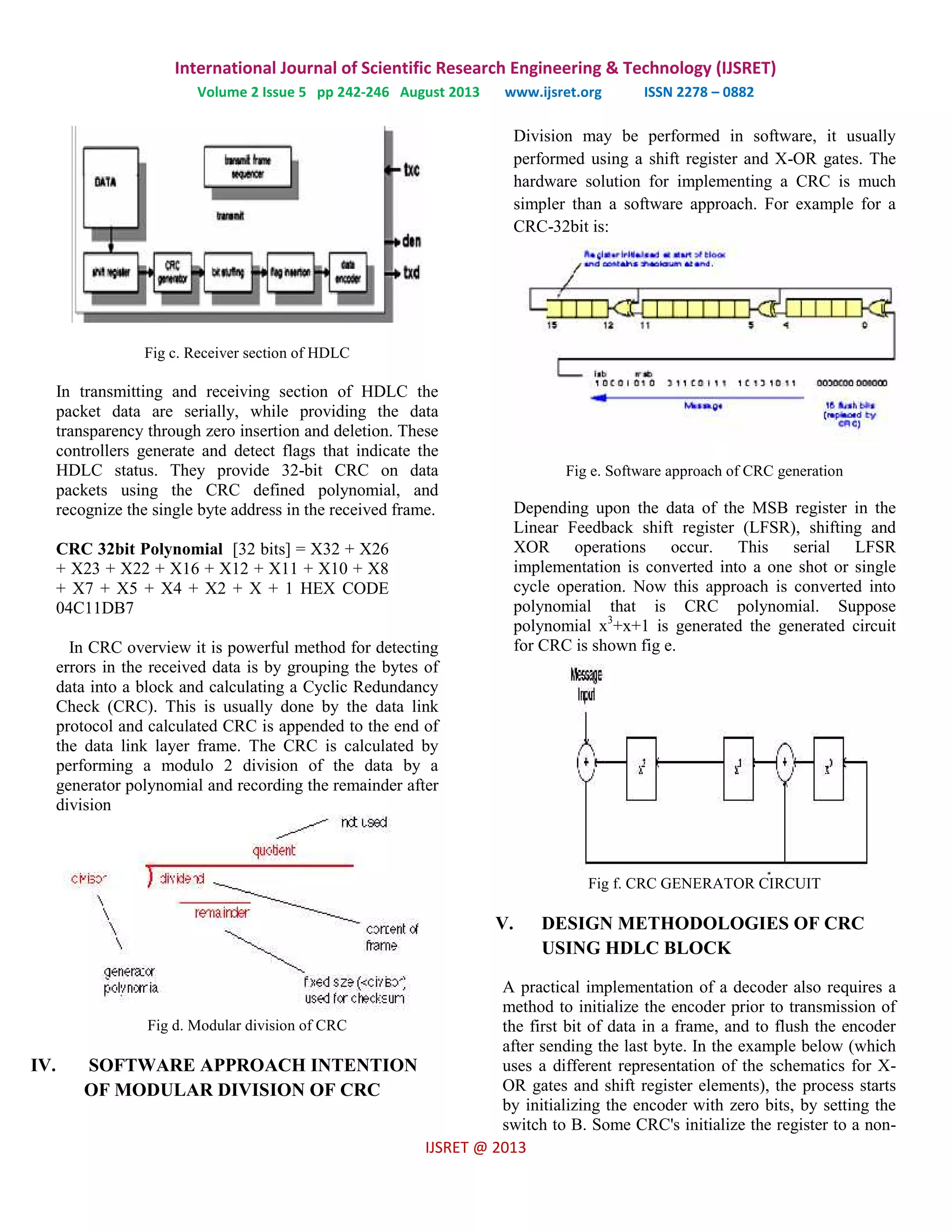 Performance Evaluation And Design Methodologies For Automated 32 Bit Crc Checking For 32 Bit
