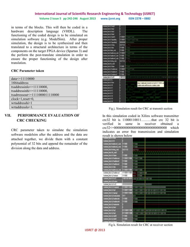Performance Evaluation And Design Methodologies For Automated 32 Bit Crc