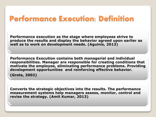 Performance execution | PPT