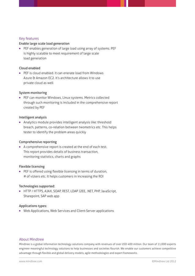 Performance Execution Framework (PEF). | PDF