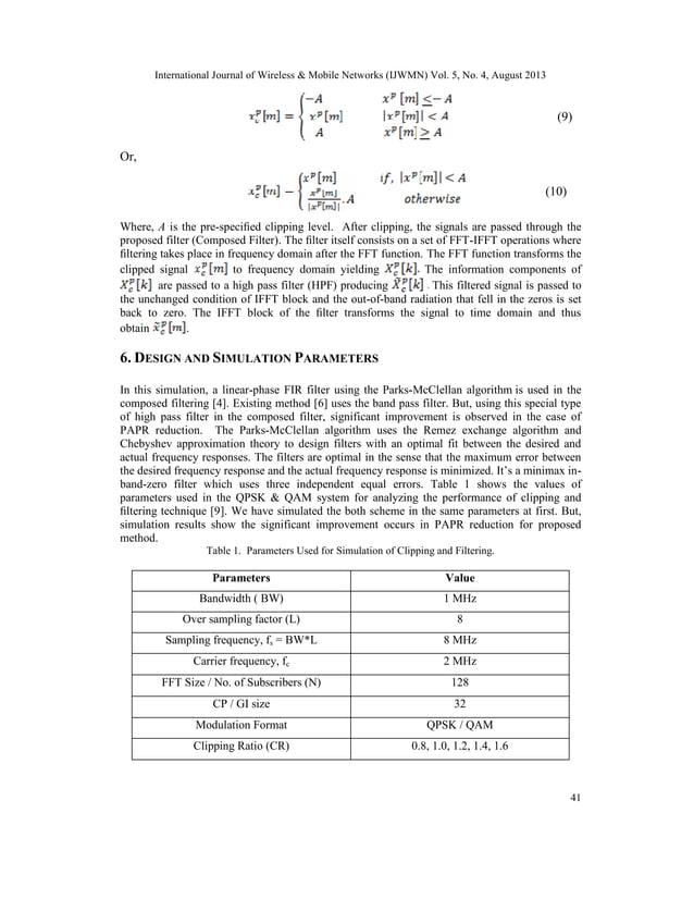 Performance Improvement Of Papr Reduction For Ofdm Signal In Lte System