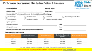 Performance Improvement Plan Measures To Be Used Resources Needed | PDF