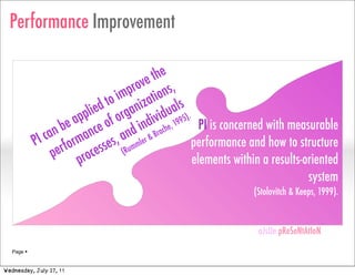 Performance improvement theory | PDF | Computer Software and Applications | Computing