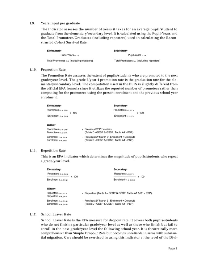 Performance indicators definition_of_terms_and_formula | PDF