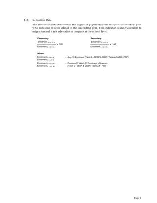 Performance indicators definition_of_terms_and_formula | PDF