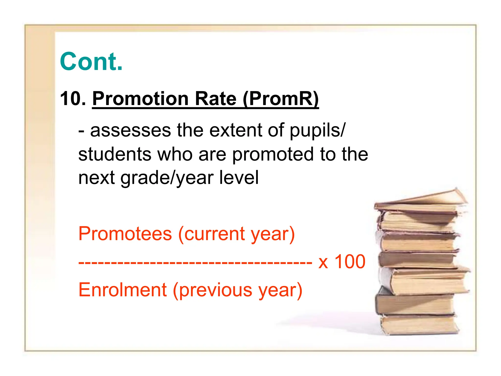 1PERFORMANCE INDICATORS & FORMULAS DEPED | PPT