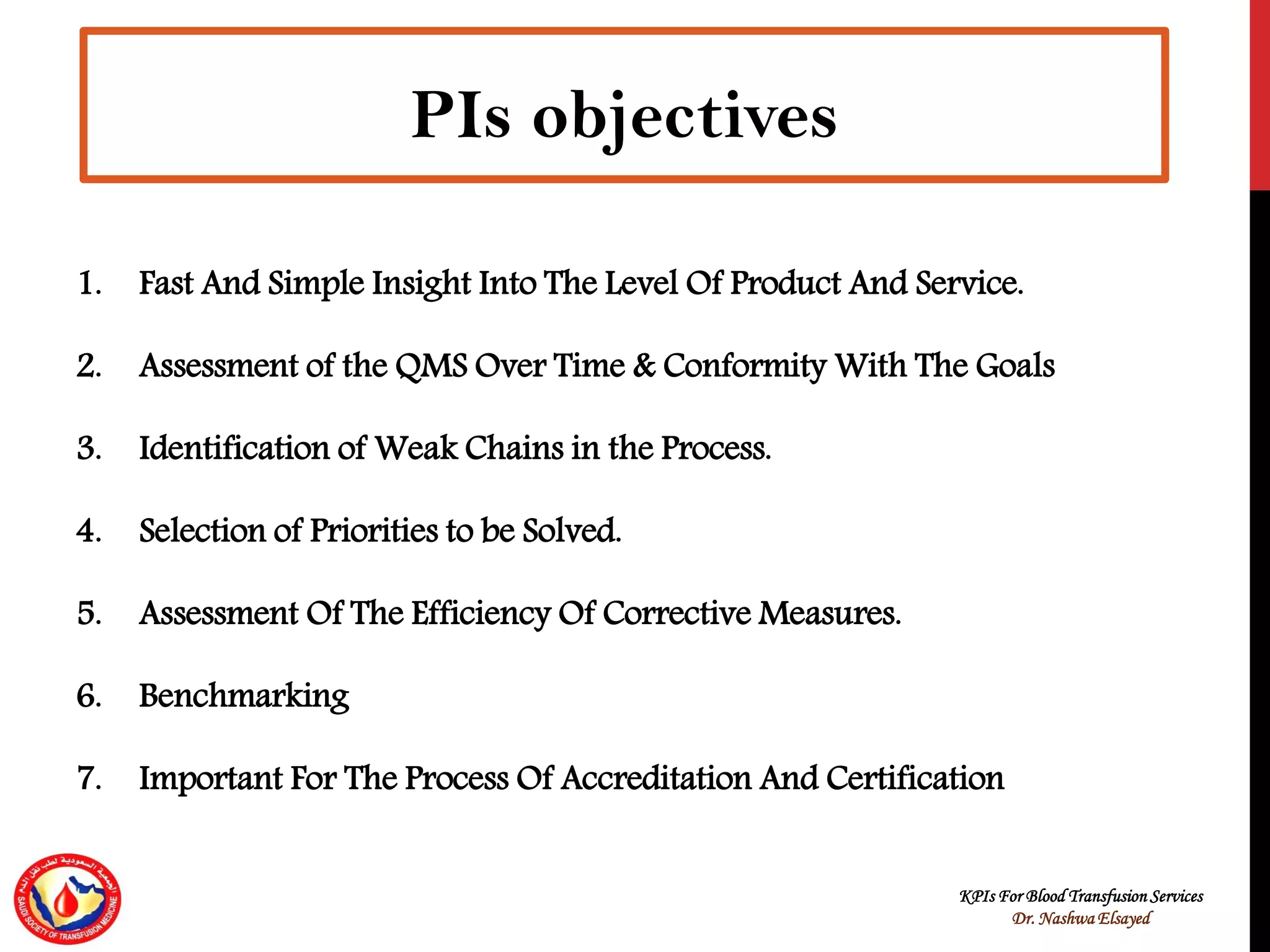 Performance Indicators in Blood Transfusion (Dr. Nashwa Elsayed) | PDF
