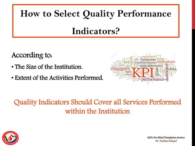 Performance Indicators in Blood Transfusion (Dr. Nashwa Elsayed) | PDF