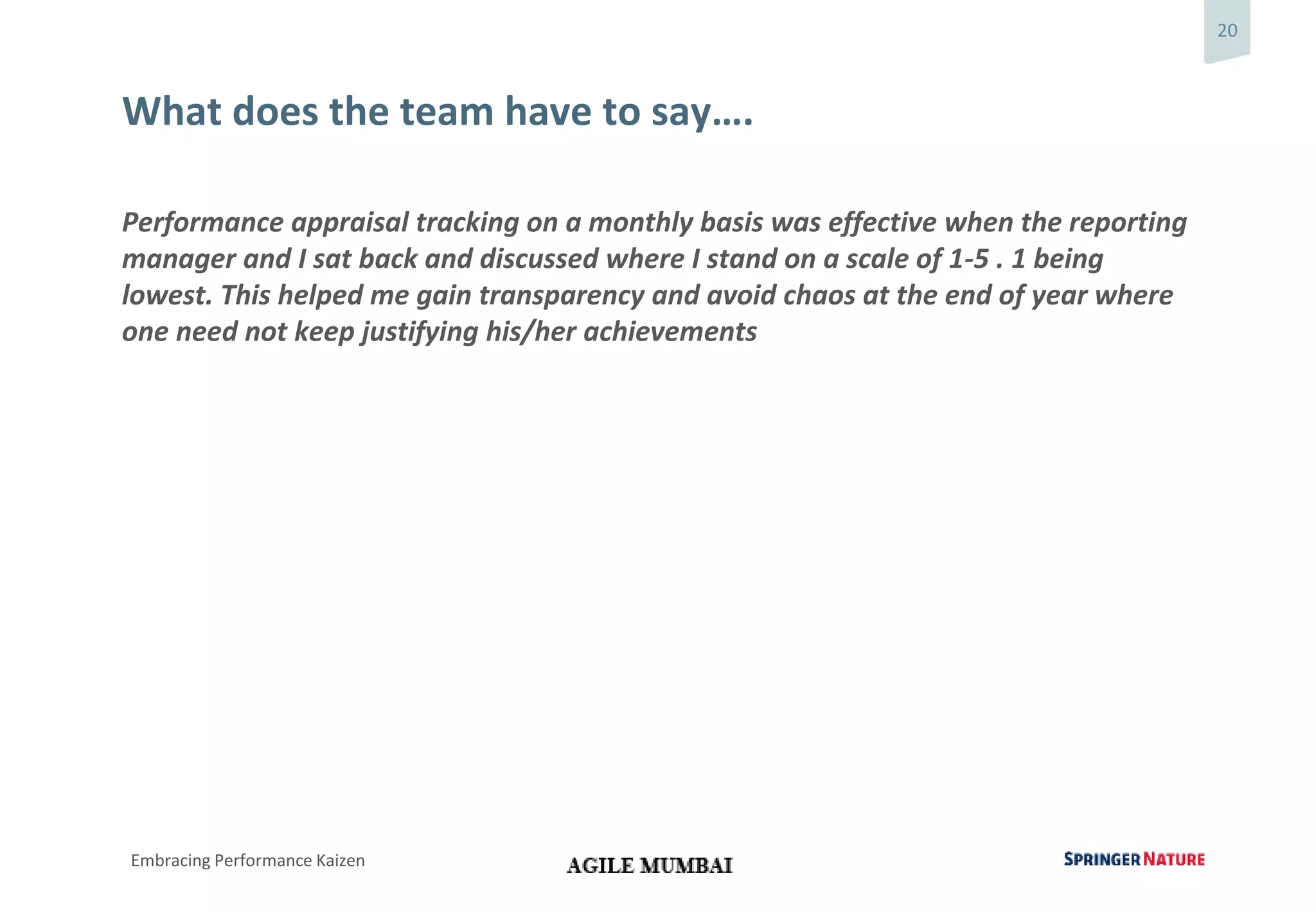 Agile Mumbai 2019 Conference | Embracing Performance Kaizen - An annual ...