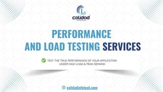 Load and Performance Testing Services for Mobile Applications | Calidad ...