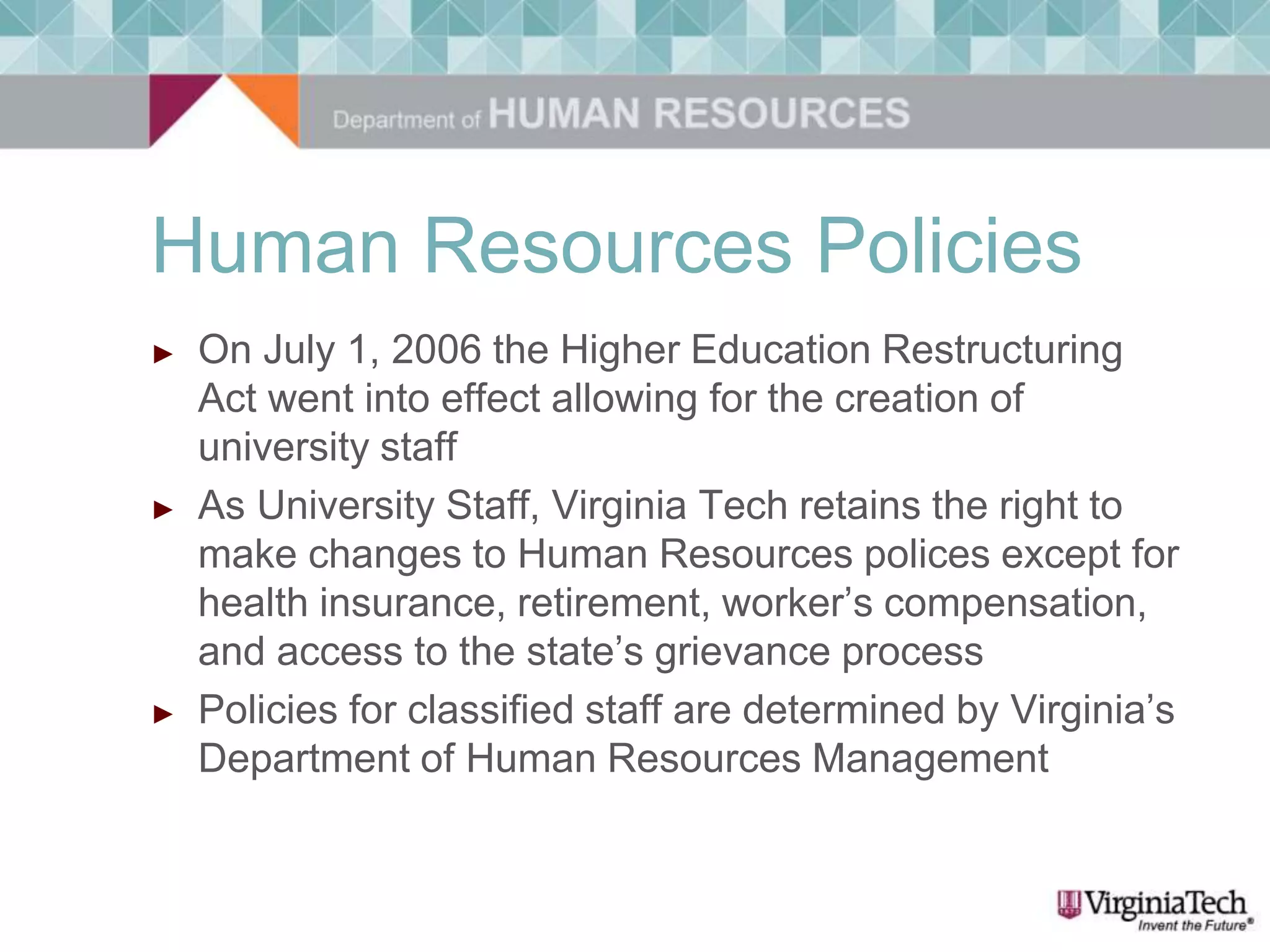 Virginia Tech - New Employee Orientation - Performance Management | PPT