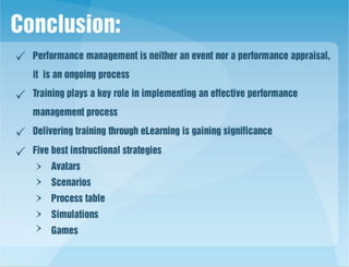 Performance Management Training through E-learning | PPT