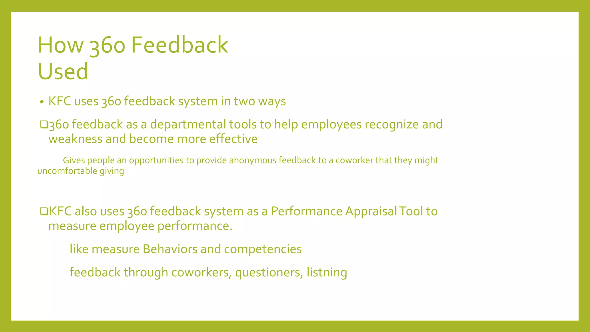 Performance management of KFC | PPTX
