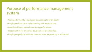 Performance management of KFC | PPTX