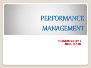 Performance management | PPTX