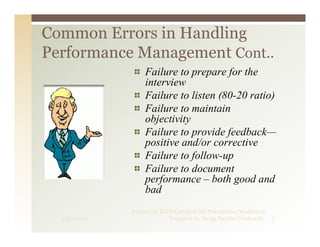 Performance management | PDF