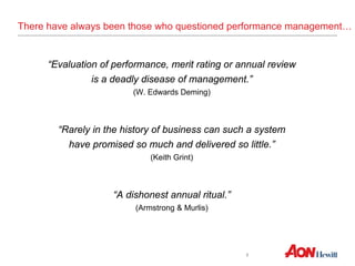 Performance management - Aon Hewitt | PDF