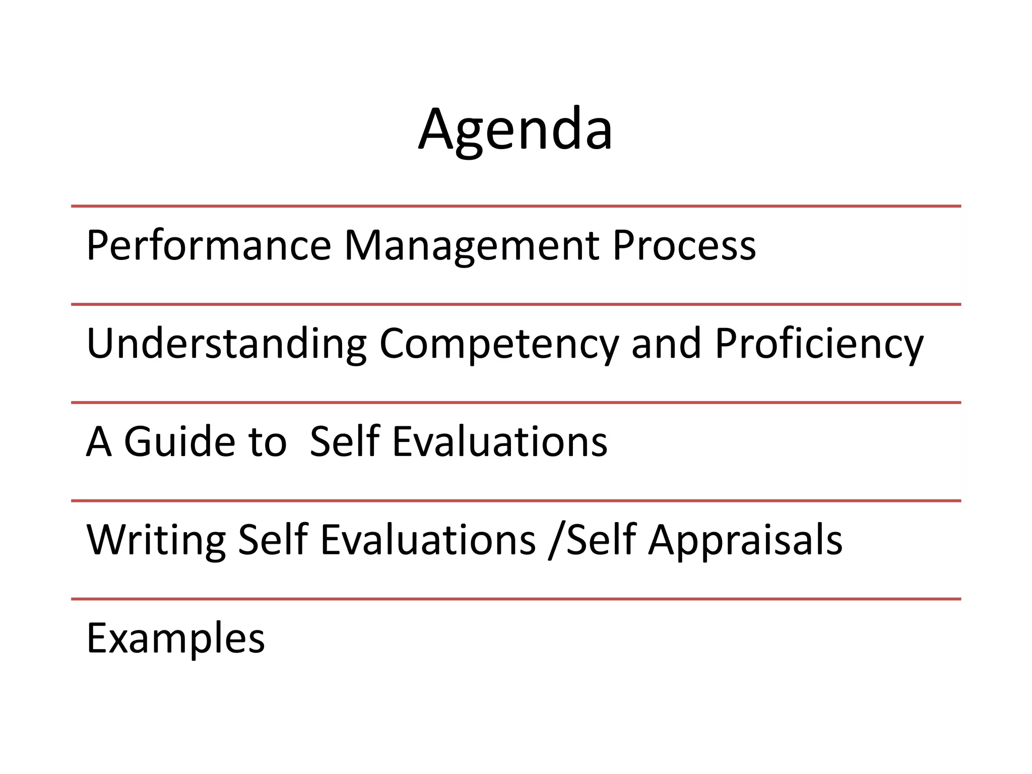 Performance Management 101 on Self Evaluations and writing Self ...