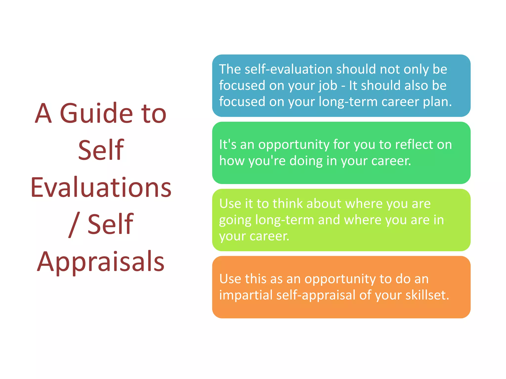 Performance Management 101 on Self Evaluations and writing Self Appraisal forms..pptx