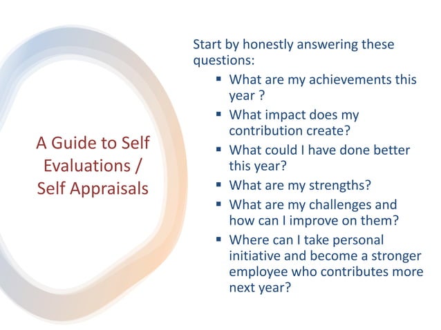 Performance Management 101 on Self Evaluations and writing Self ...