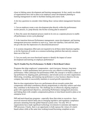 Performance management and development system | DOC