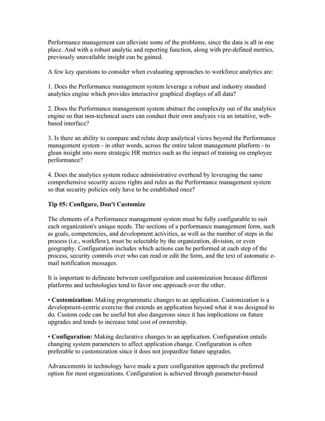 Performance management and development system | DOC