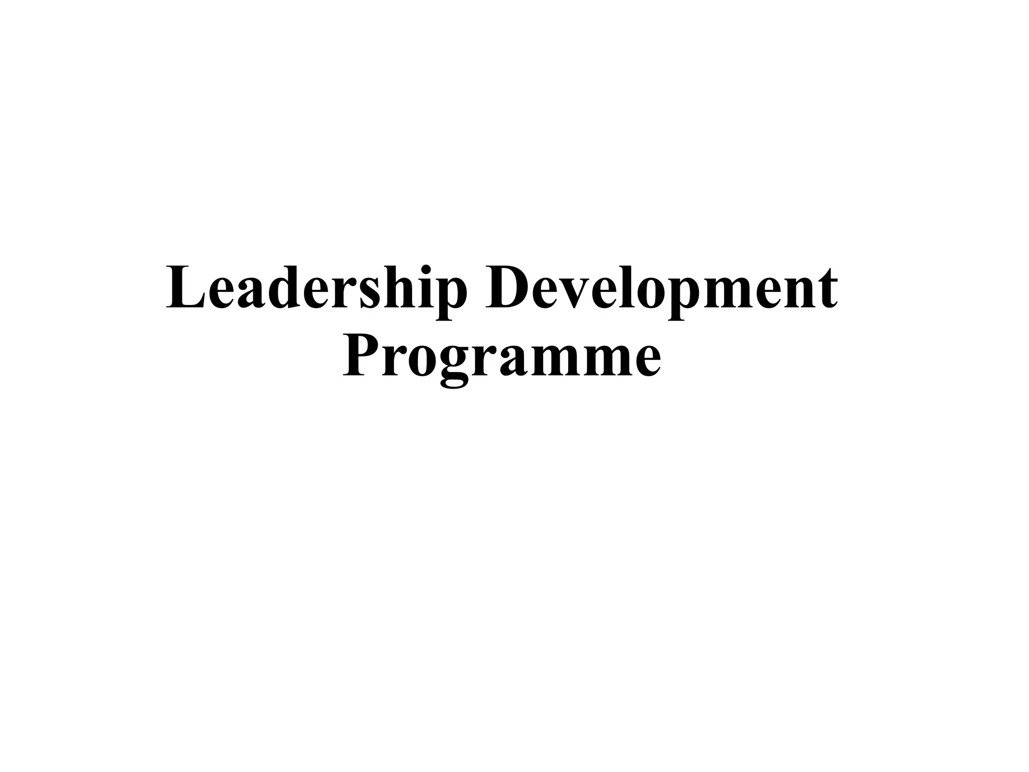 Performance management and leadership development program | PPTX