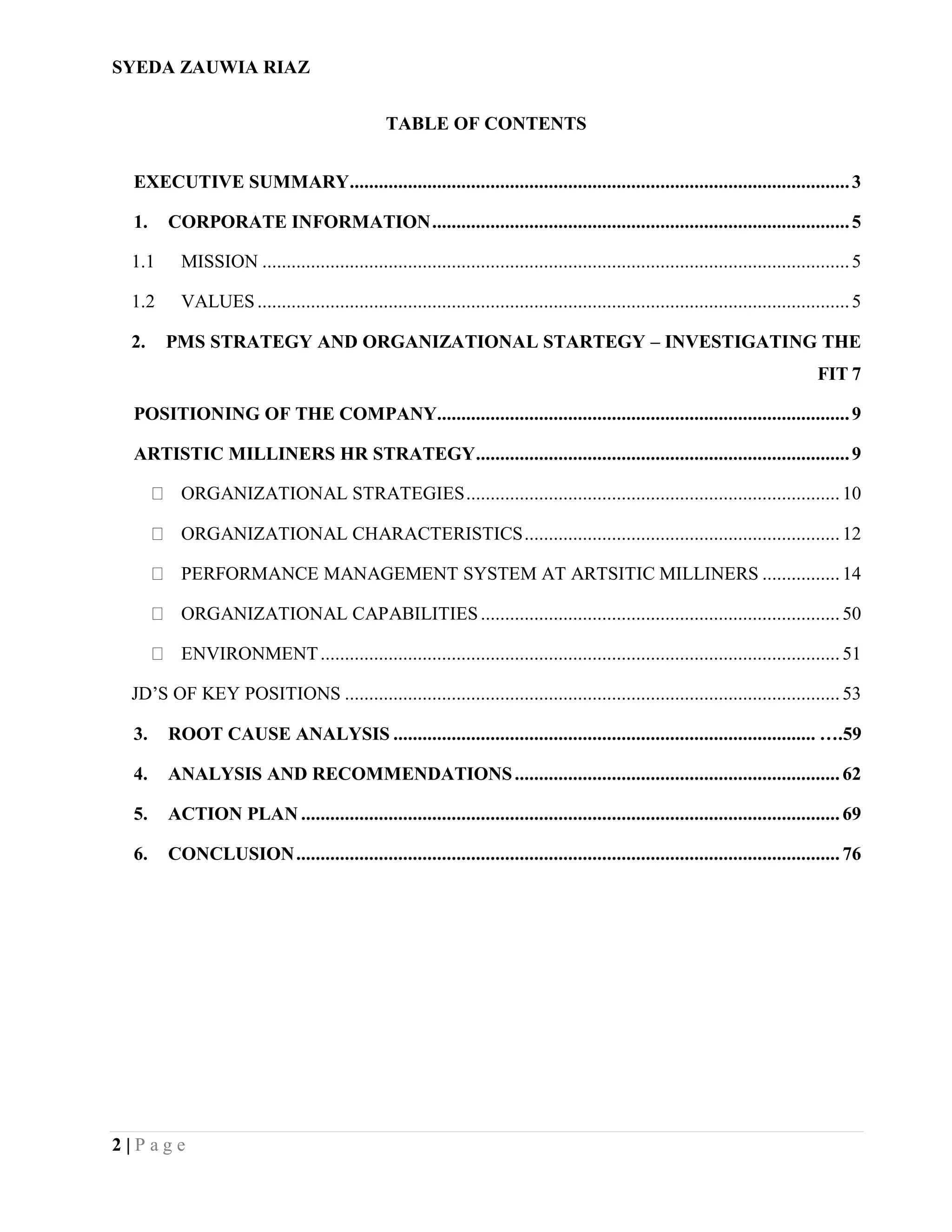 Performance management at artistic milliners | PDF