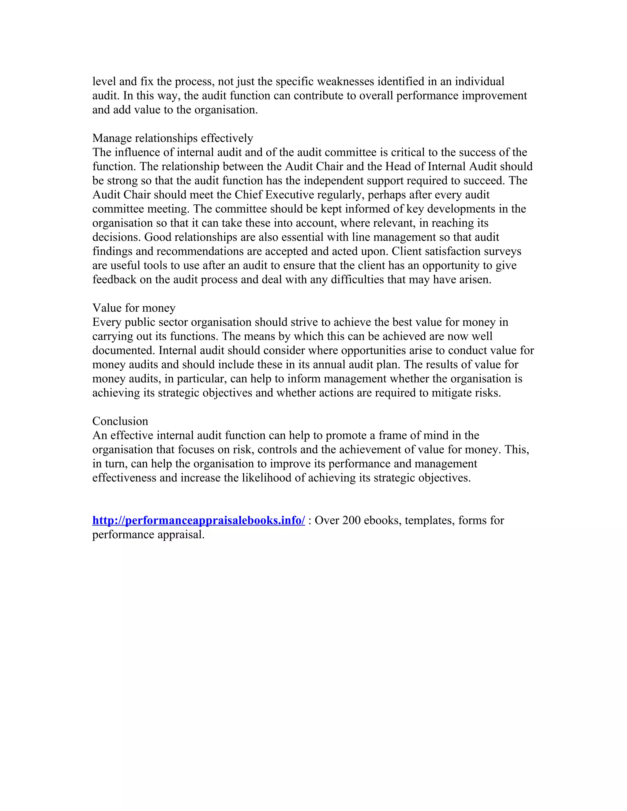 Performance management audit | DOC