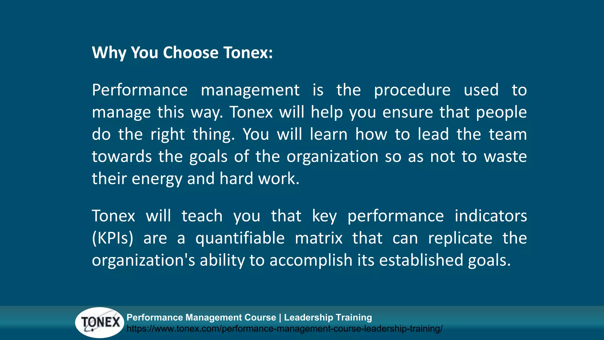 Leadership Course on Performance Management Training | PPT