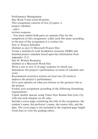 Performance ManagementDue Week 9 and worth 60 pointsThis assignm.docx