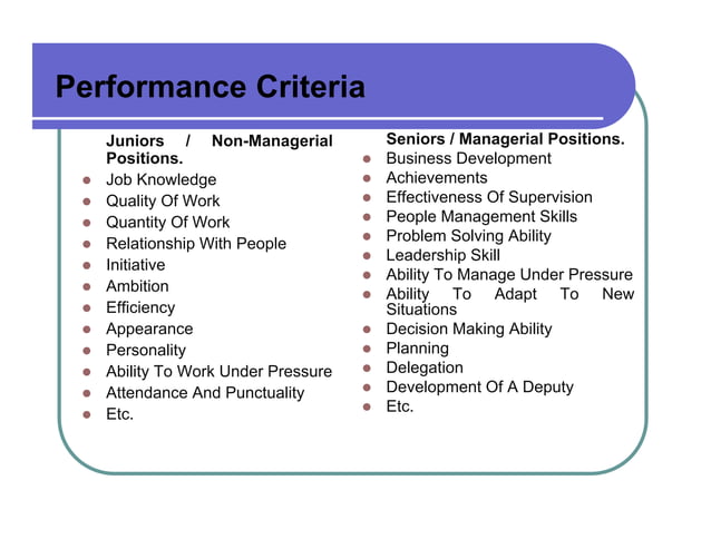 Performance management framework | PDF