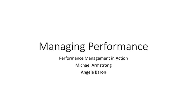 Performance management in action | PPTX