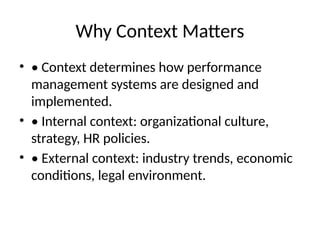 Chapter 1 - Performance Management in Context | PPTX