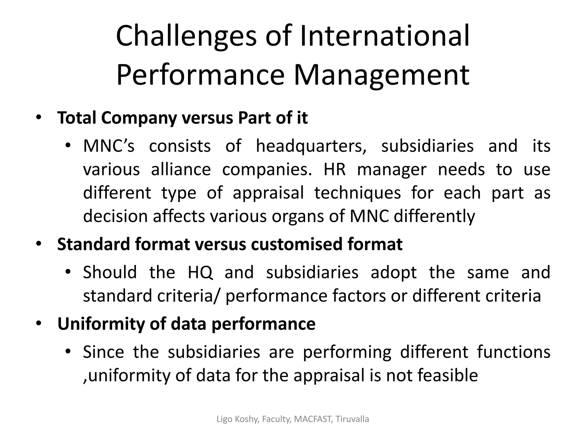 Performance management in international context | PPTX