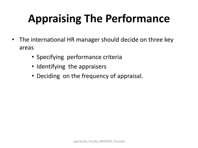 Performance management in international context | PPTX