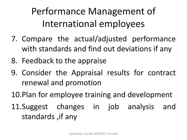 Performance management in international context | PPTX