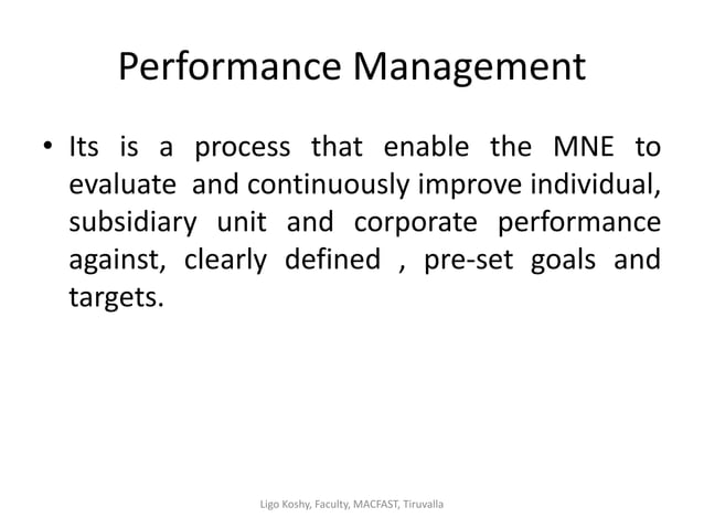 Performance management in international context | PPTX