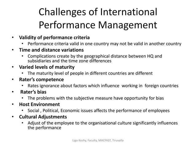 Performance management in international context | PPTX