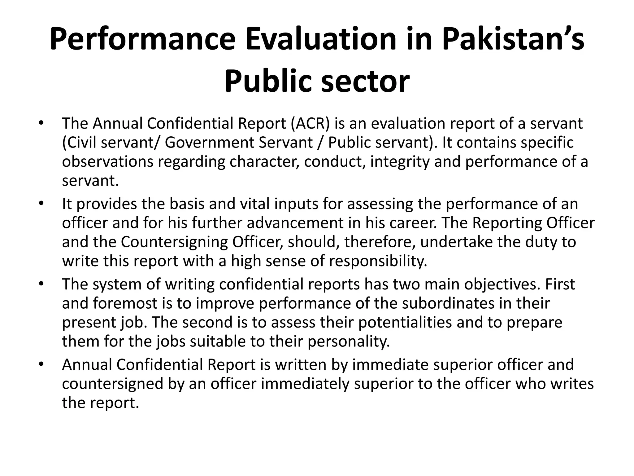 Performance management in public sector of pakistan | PPTX