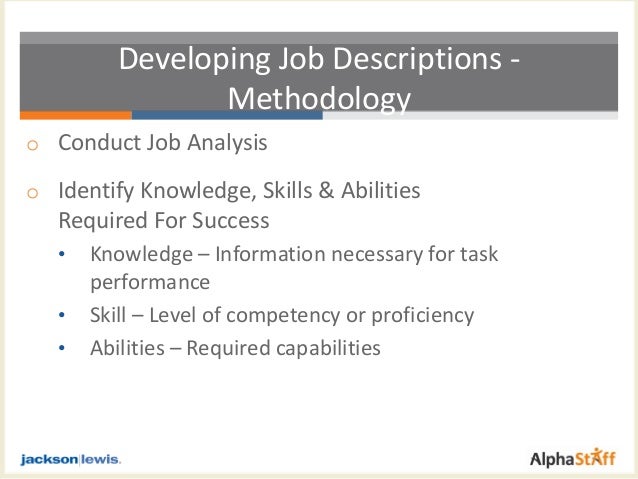 Managing Performance Using Job Descriptions