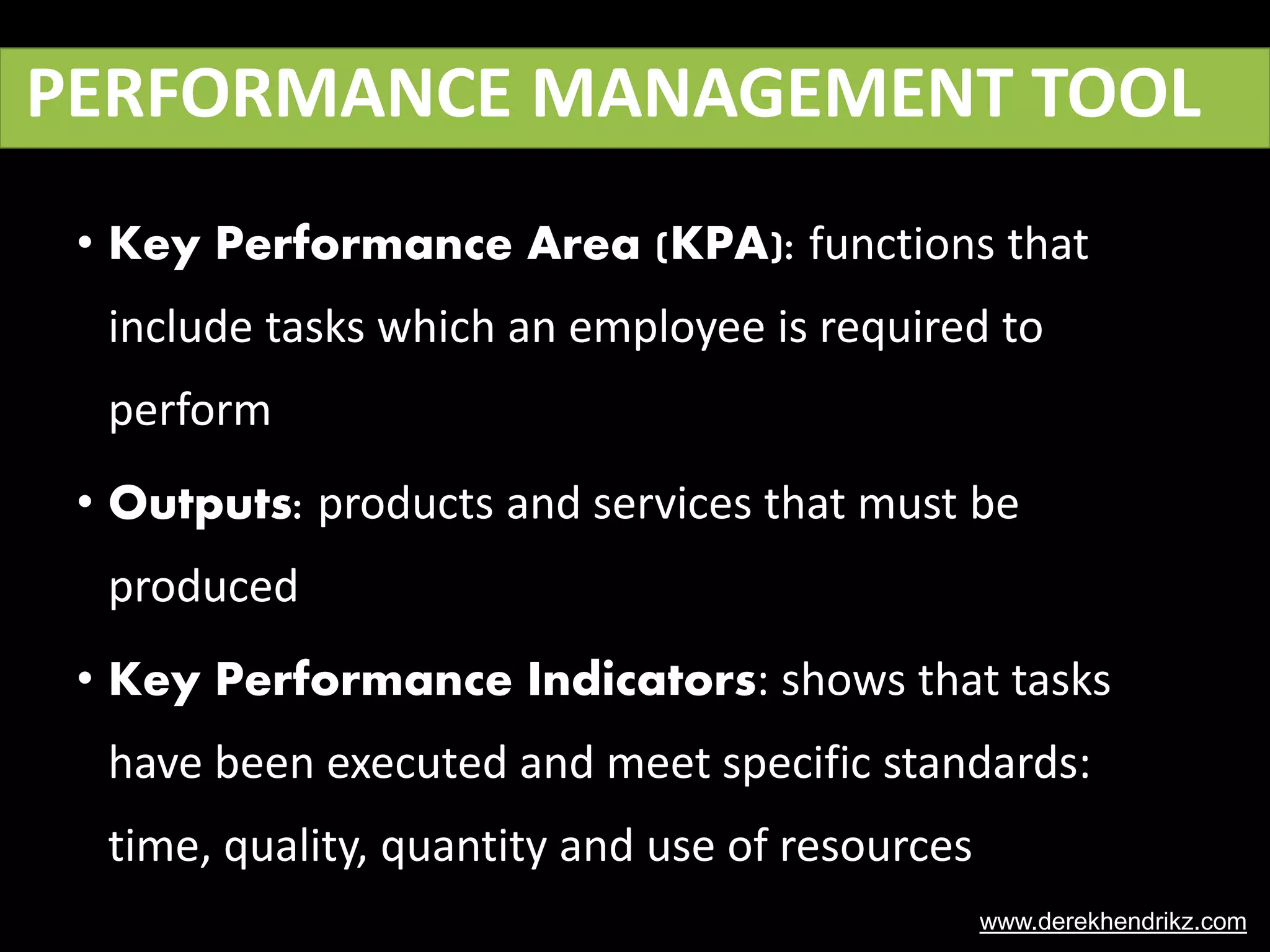 Introduction to Performance Management by Derek Hendrikz | PPTX