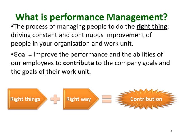 Performance management manager training | PPTX