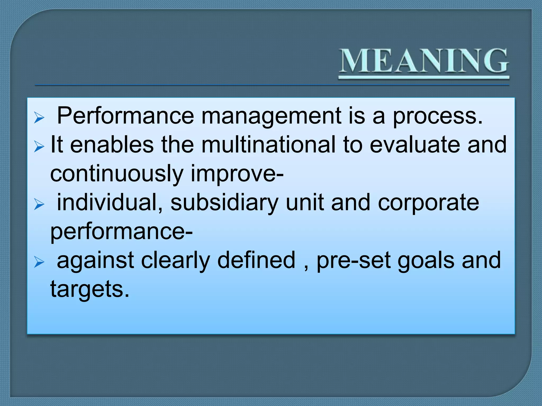 Performance management of international employees final | PPTX