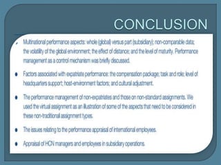 Performance management of international employees final | PPT